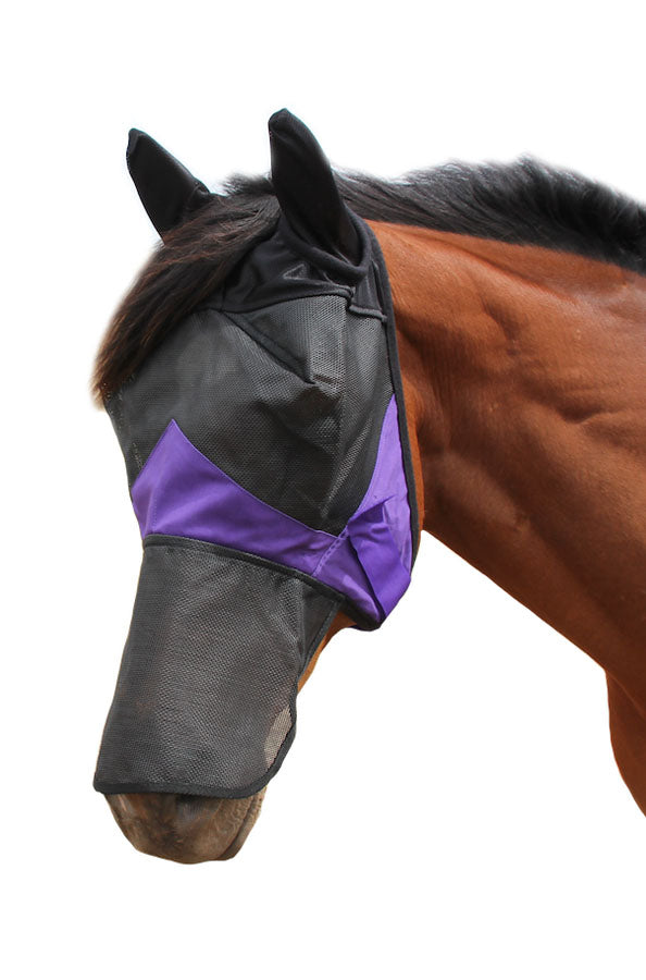 Derby Deluxe Fly Mask With Ears And Nose – EQ Saddlery