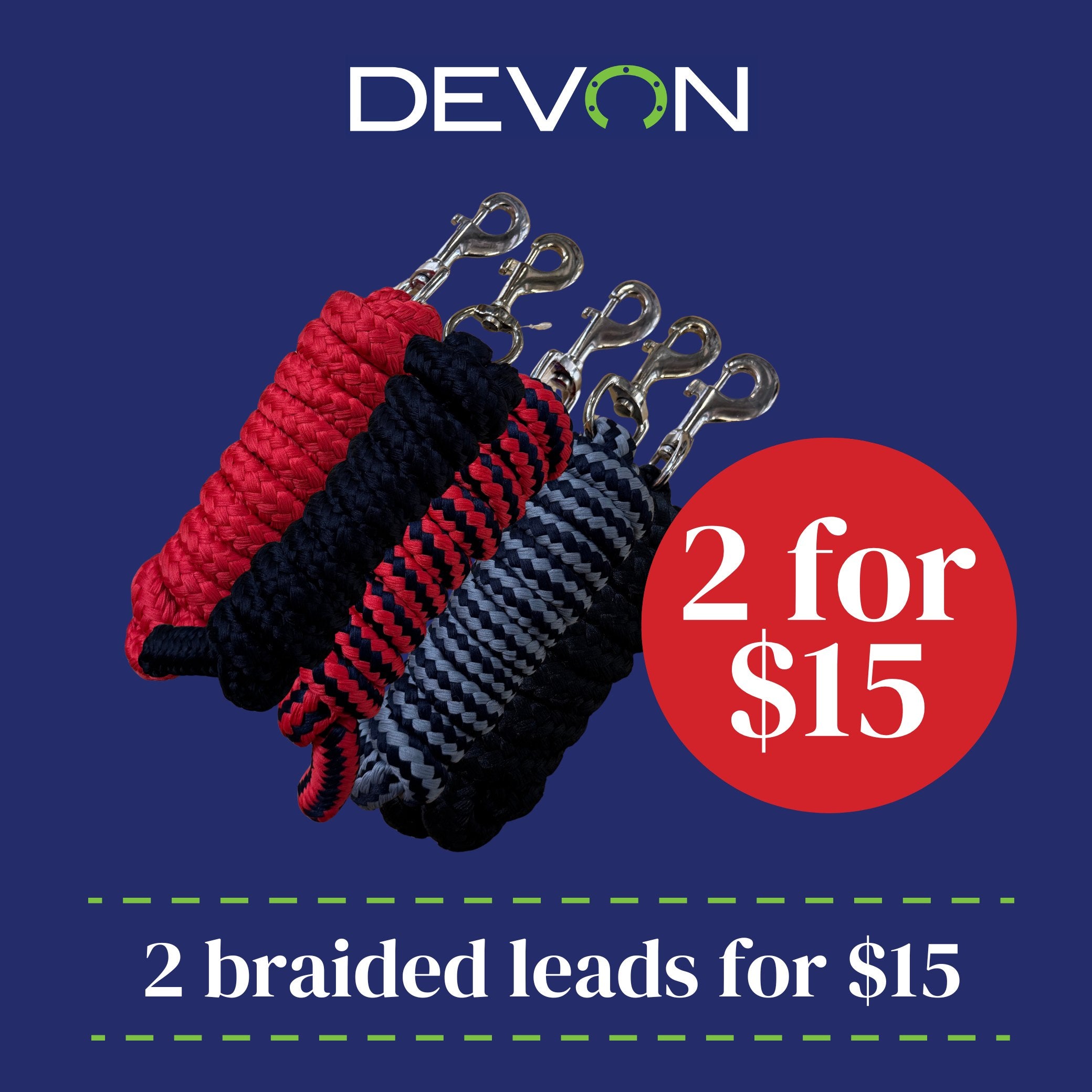 Devon Braided Lead – EQ Saddlery