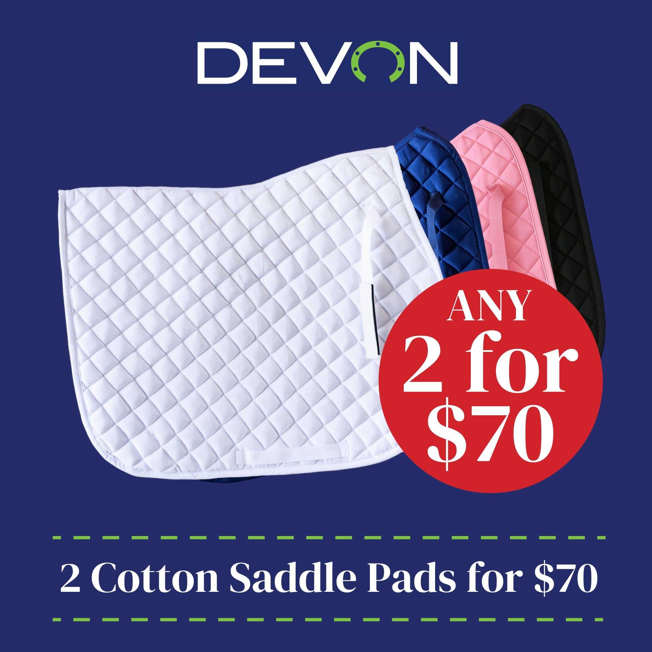 Devon Cotton Saddlepad All Purpose – EQ Saddlery